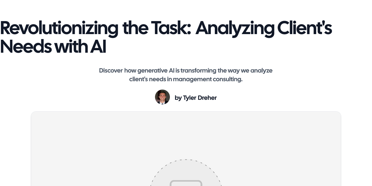 Revolutionizing the Task: Analyzing Client's Needs with AI