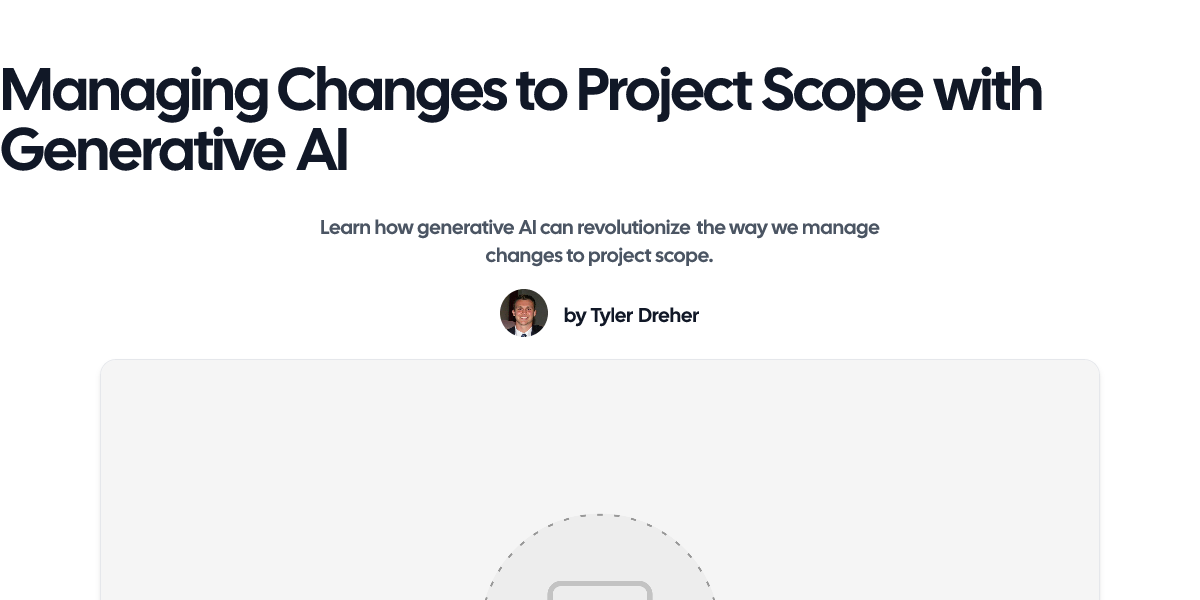 Managing Changes to Project Scope with Generative AI