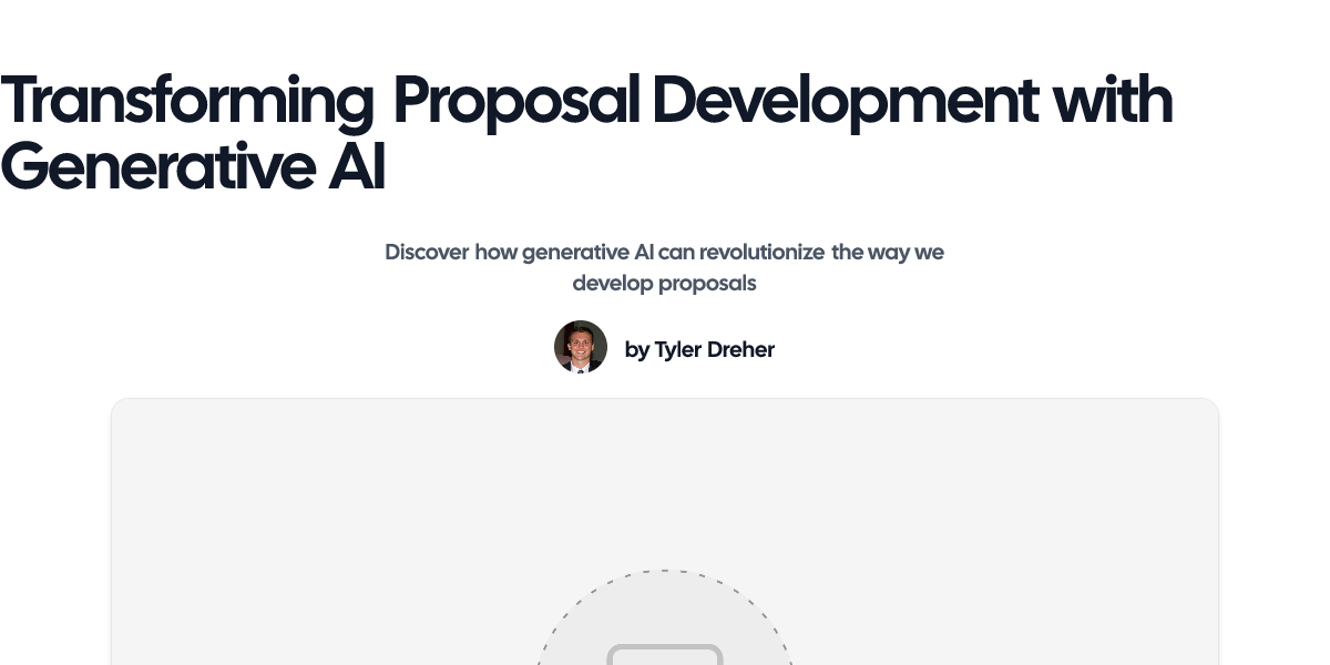 Transforming Proposal Development with Generative AI